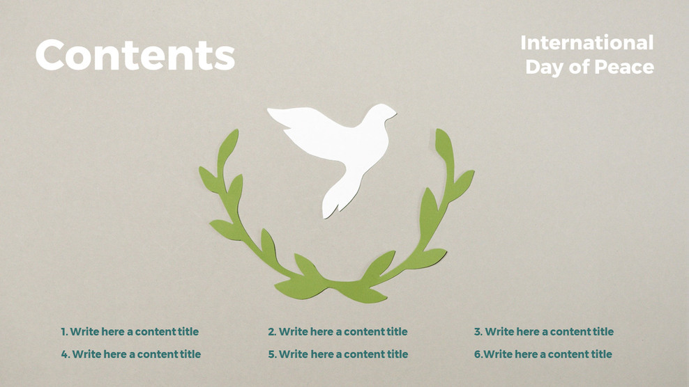 International Day of Peace Google Slides Presentation Templates|Lifestyle