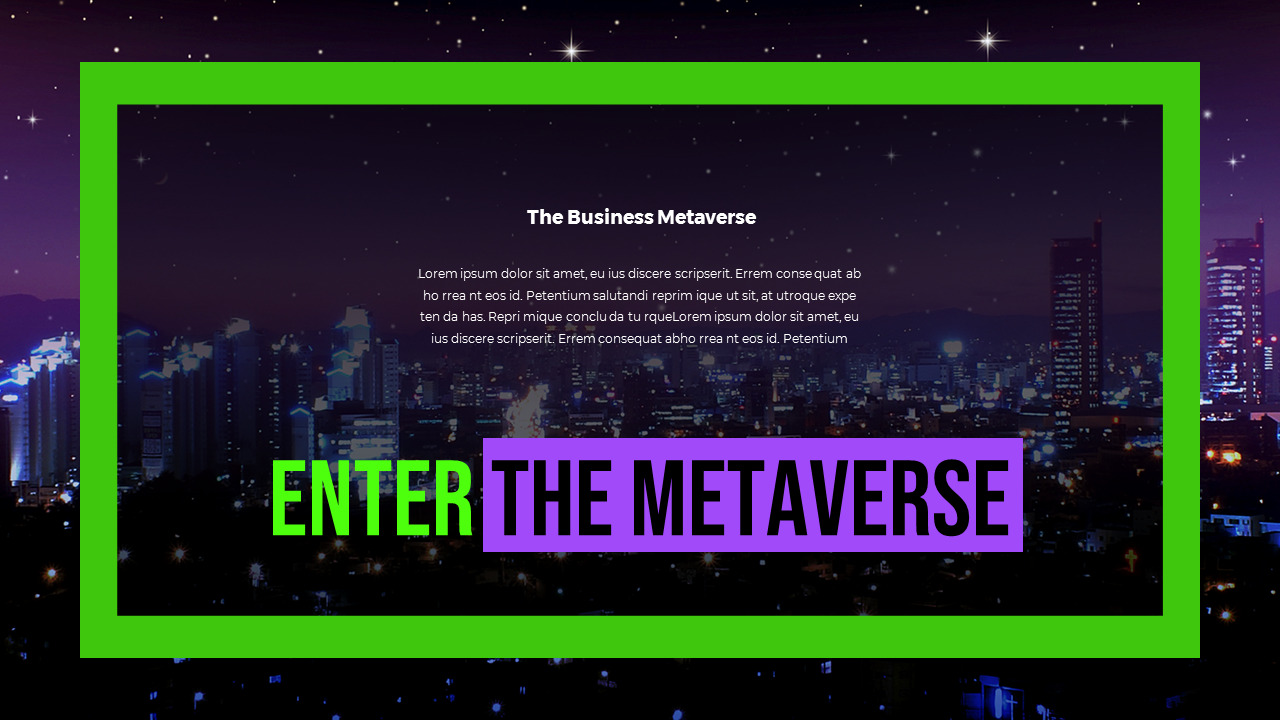 The Business Metaverse history powerpoint template