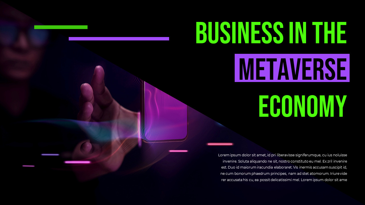 The Business Metaverse history powerpoint template