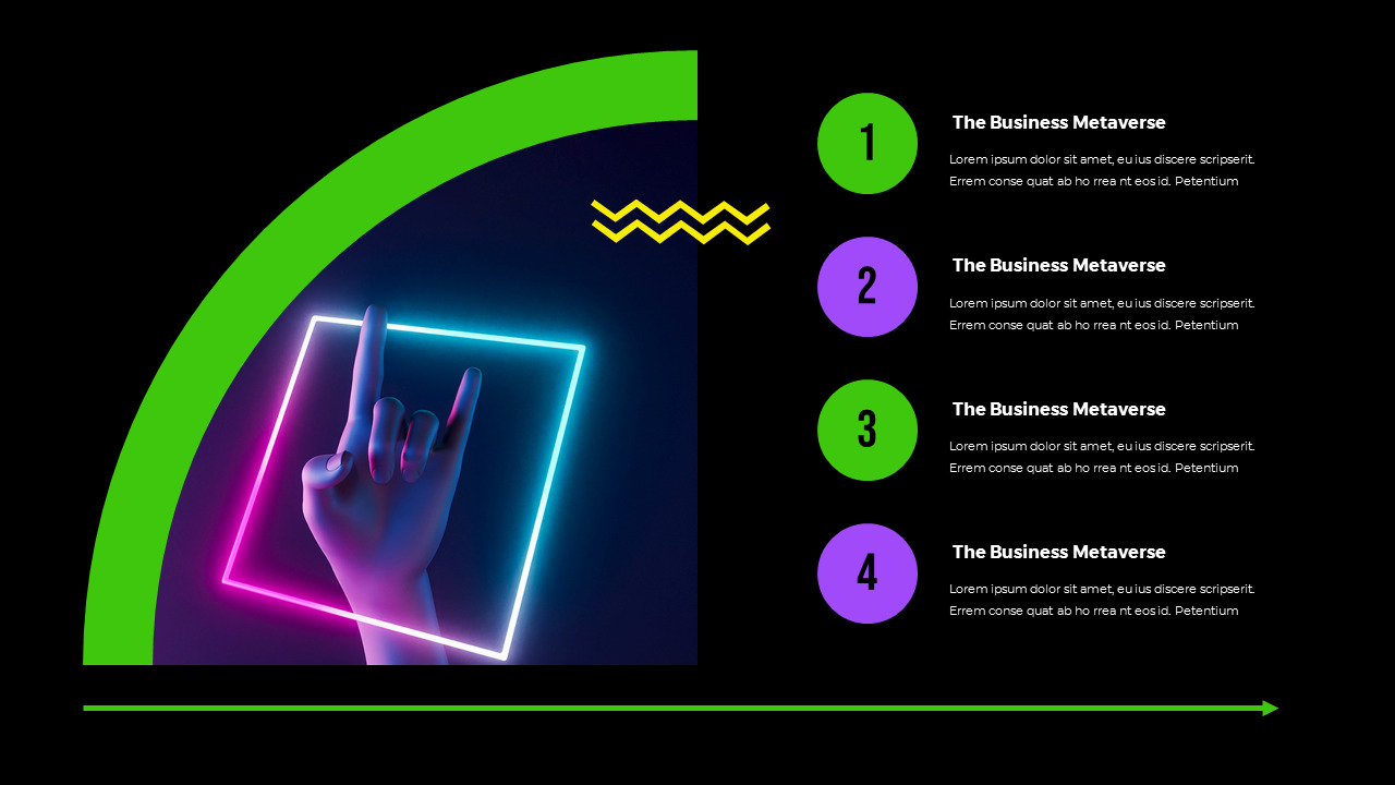 The Business Metaverse history powerpoint template