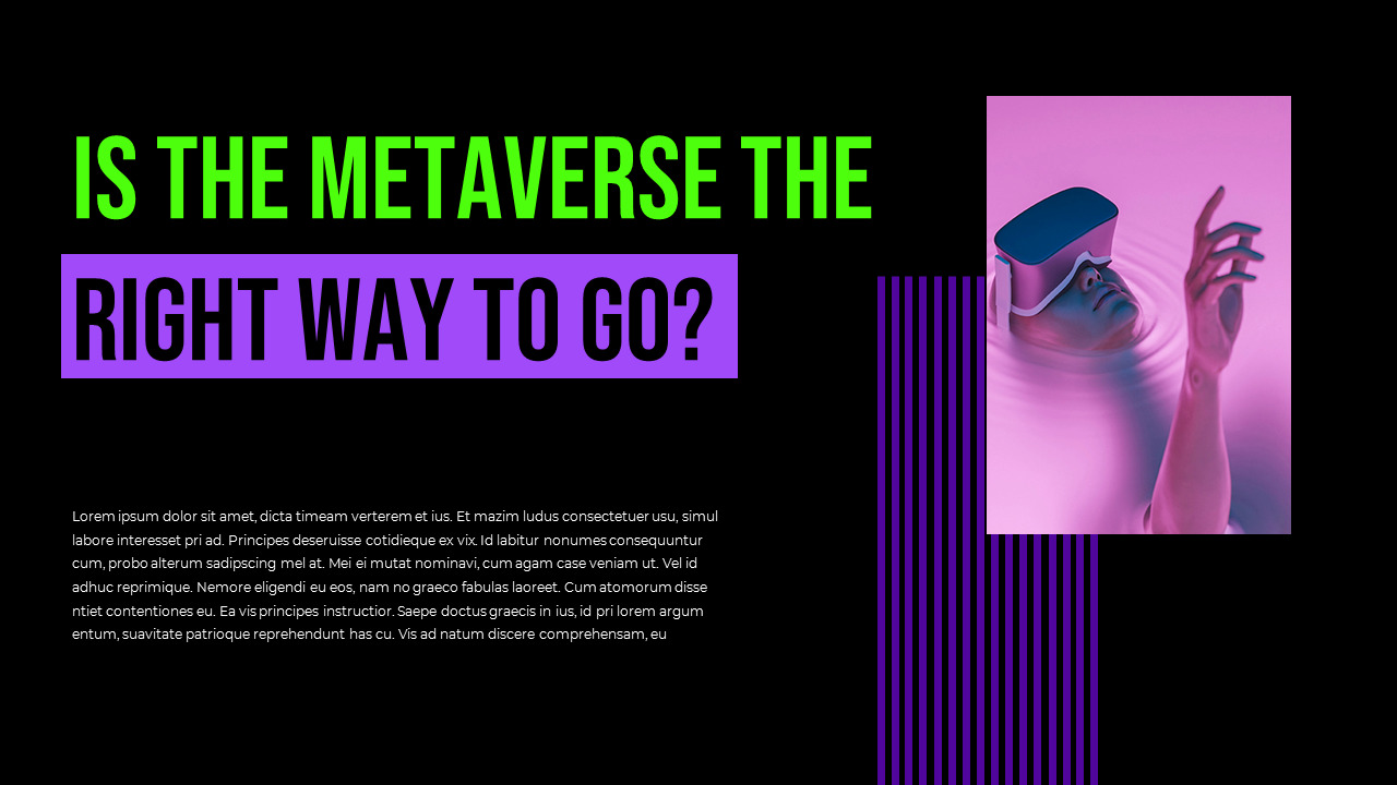 The Business Metaverse history powerpoint template