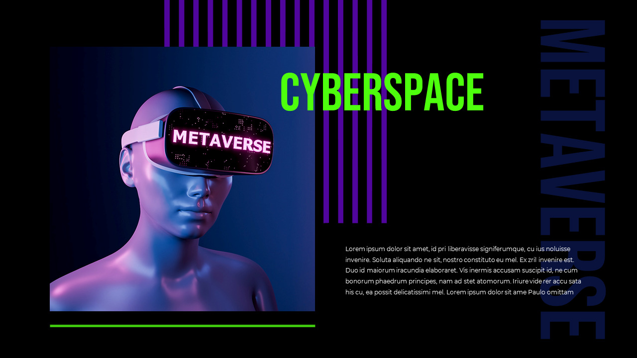 The Business Metaverse history powerpoint template