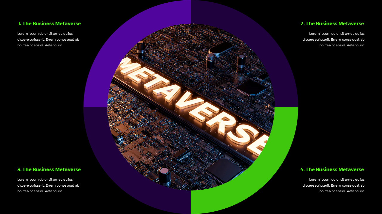 The Business Metaverse history powerpoint template