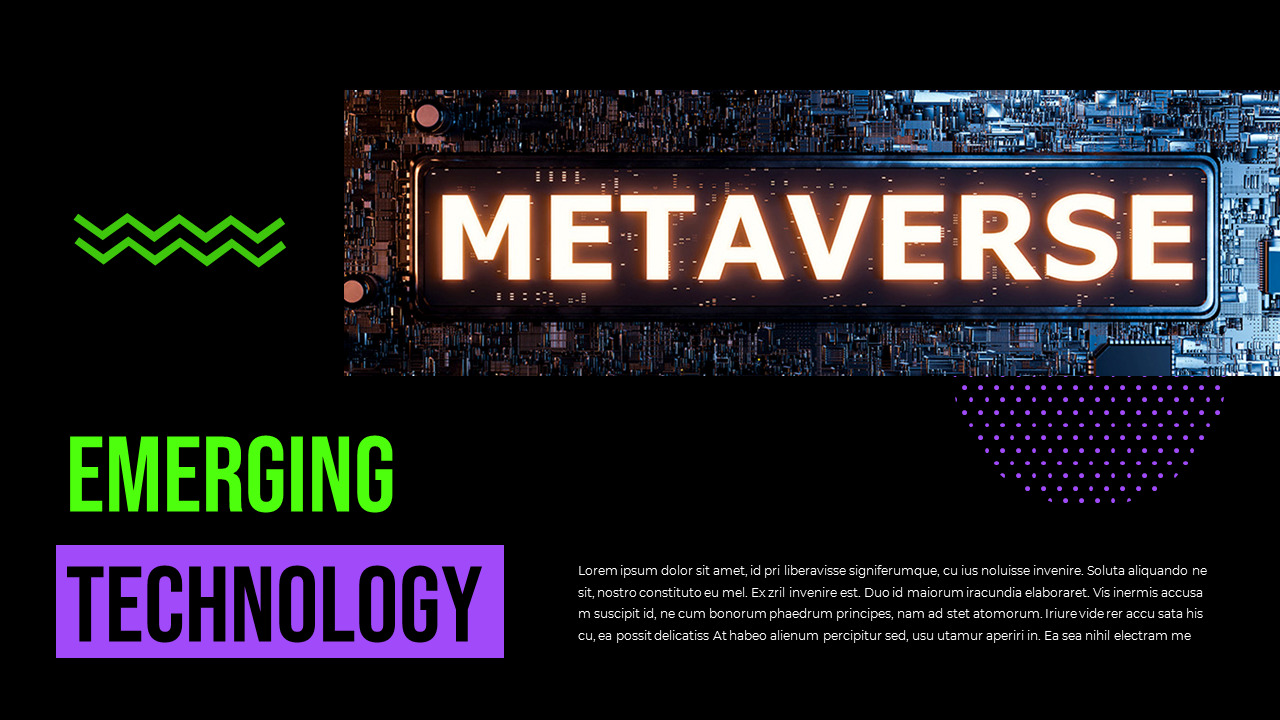 The Business Metaverse history powerpoint template