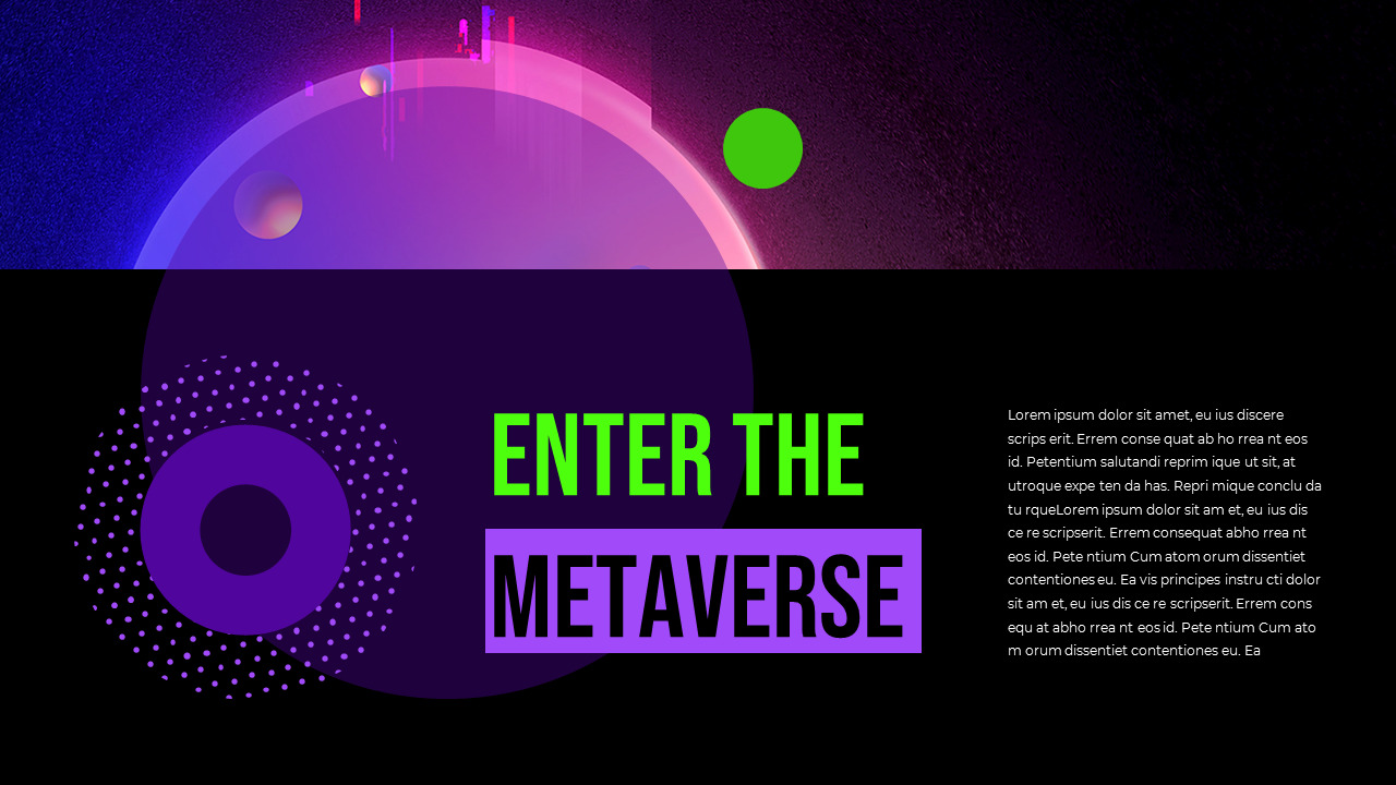 The Business Metaverse history powerpoint template