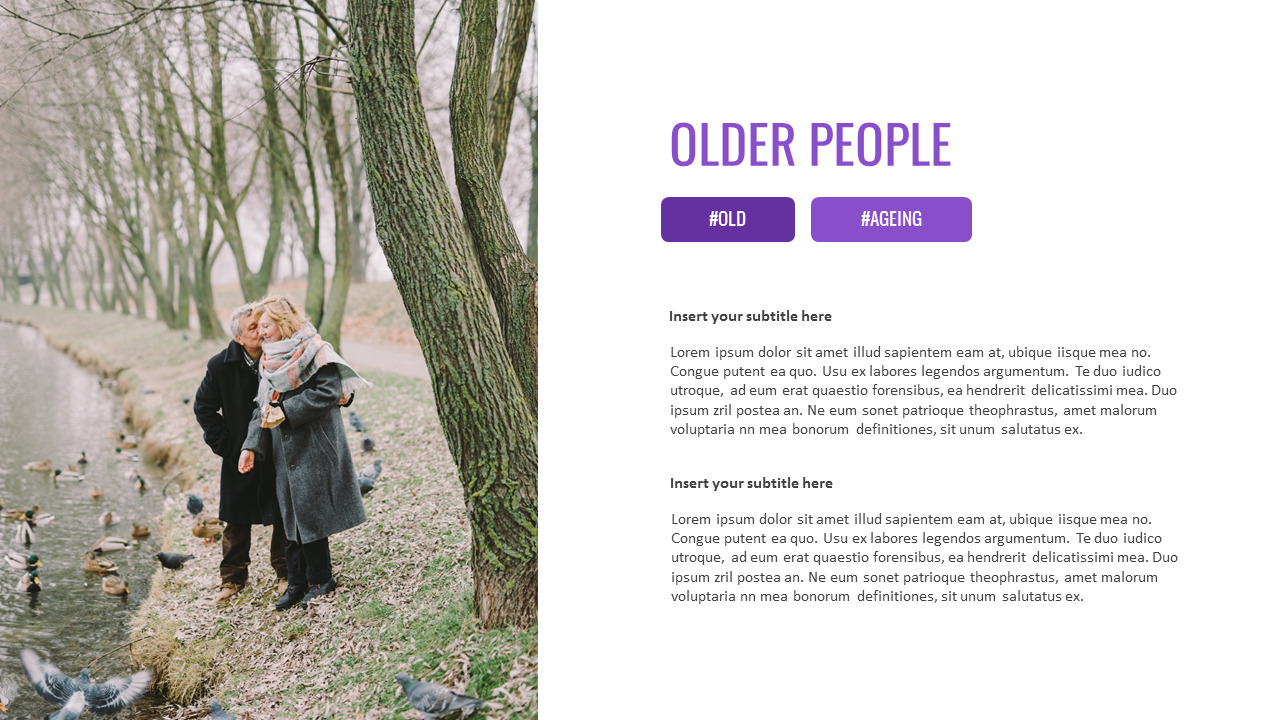 Old Age ppt templates google slides template|Lifestyle