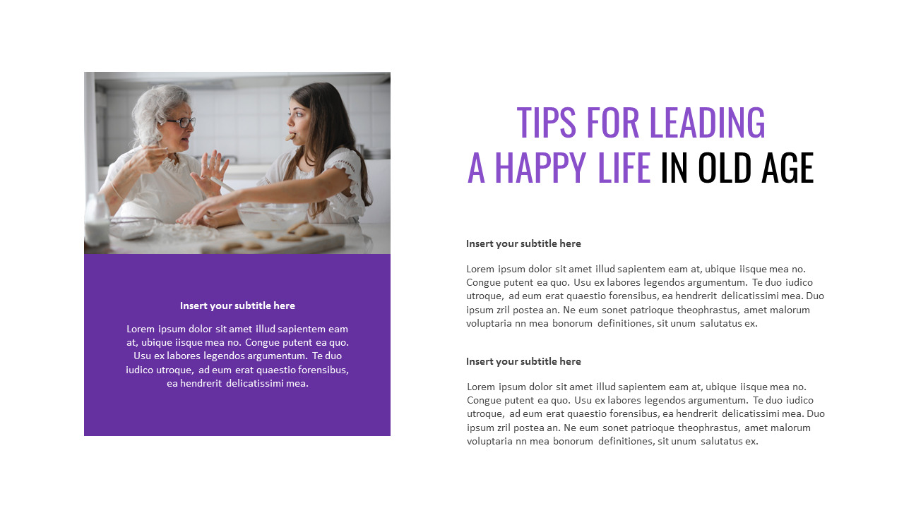 Old Age ppt templates google slides template|Lifestyle