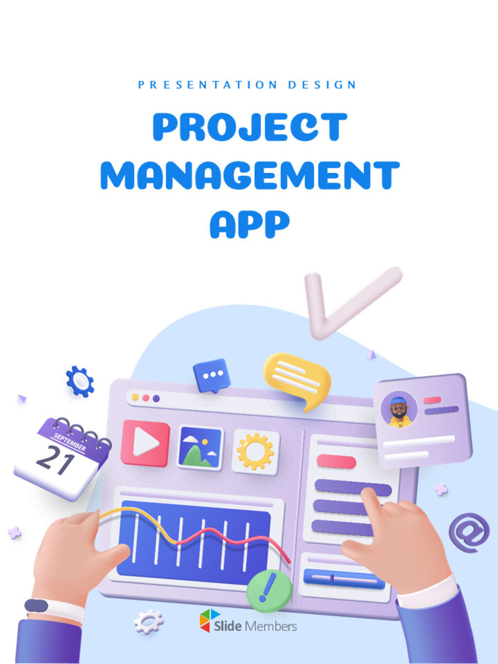 Project Management App school presentation template