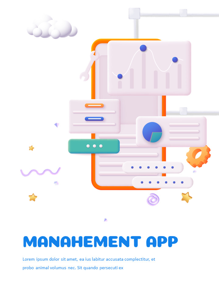 Project Management App school presentation template