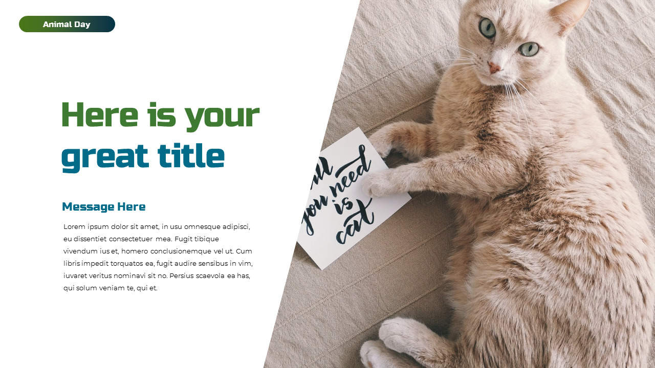 World Animal Day google slides slide templates