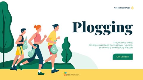 Eco Friendly Trend Plogging PowerPoint Backgrounds