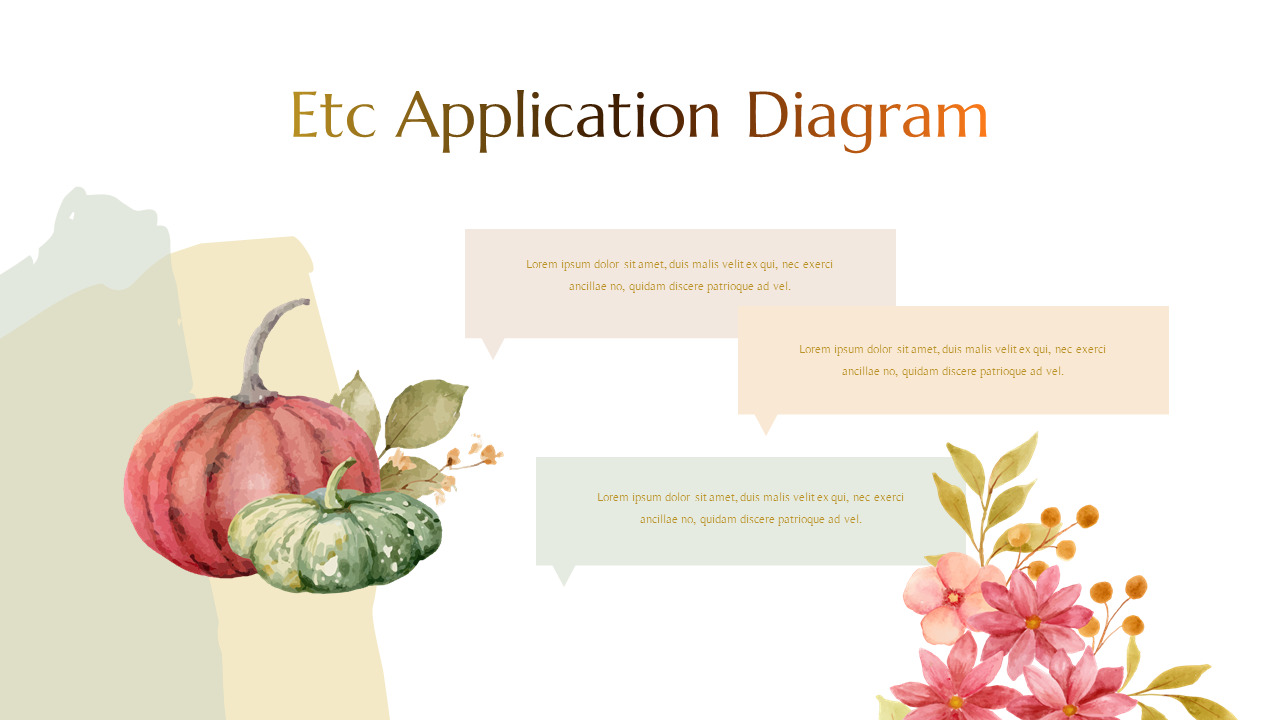 Fall Scenery with Watercolors Simple PPT Templates