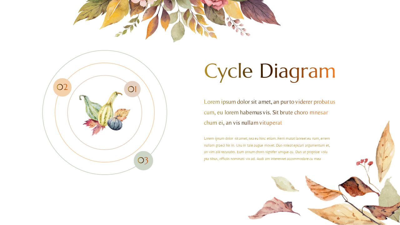 Fall Scenery with Watercolors Simple PPT Templates