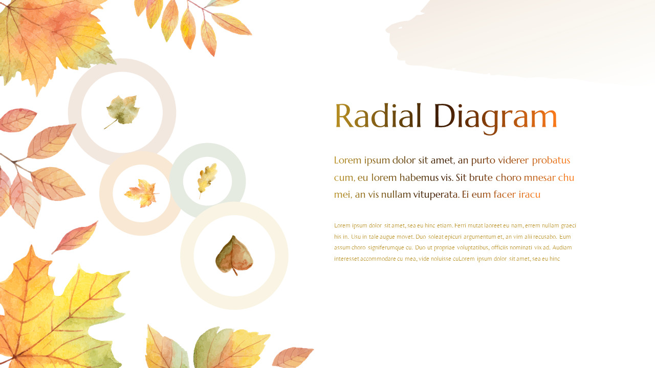 Fall Scenery with Watercolors Simple PPT Templates