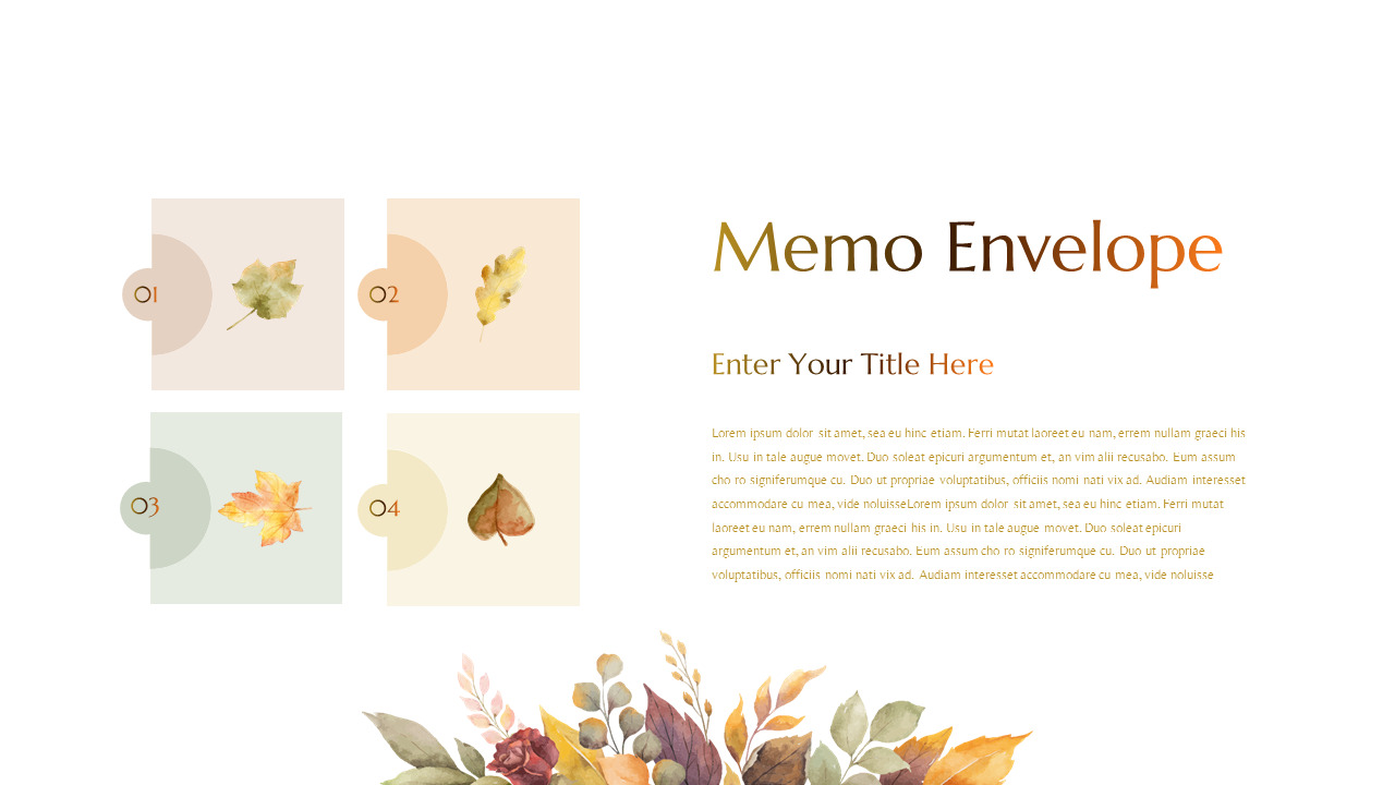 Fall Scenery with Watercolors Simple PPT Templates