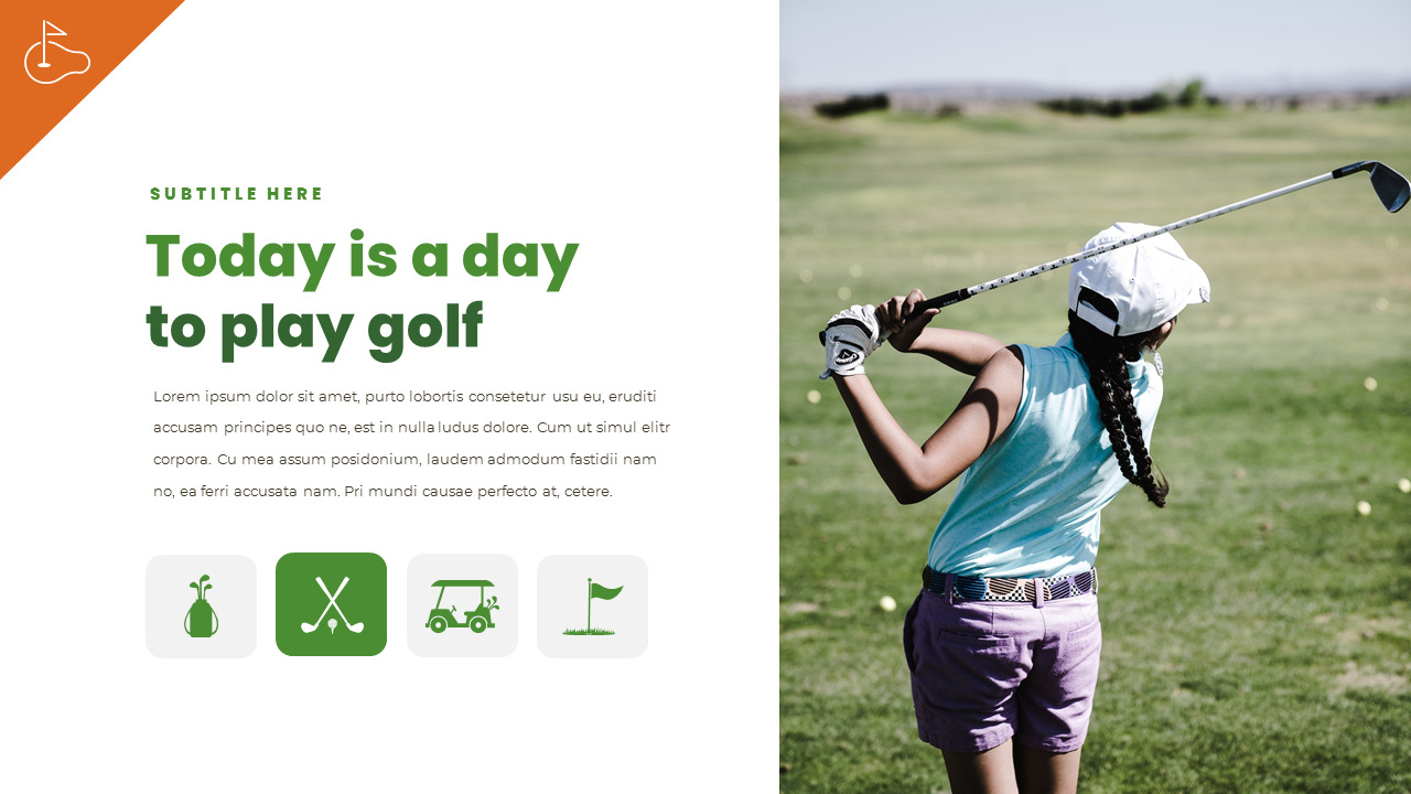 Round of Golf powerpoint presentation download|Lifestyle|Templates