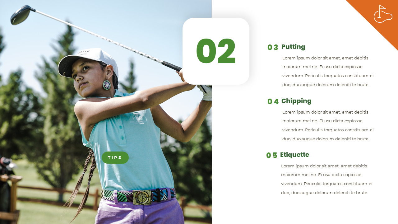 Round of Golf powerpoint presentation download|Lifestyle|Templates