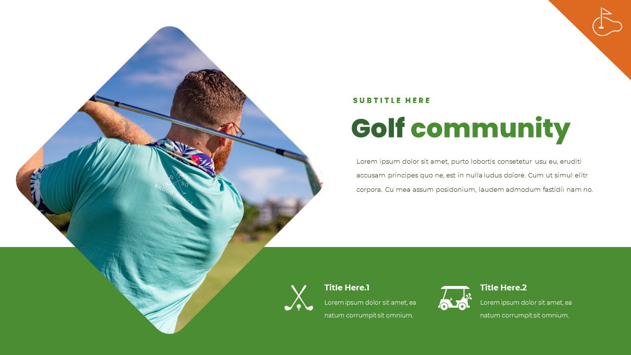Round of Golf powerpoint presentation download|Lifestyle|Templates