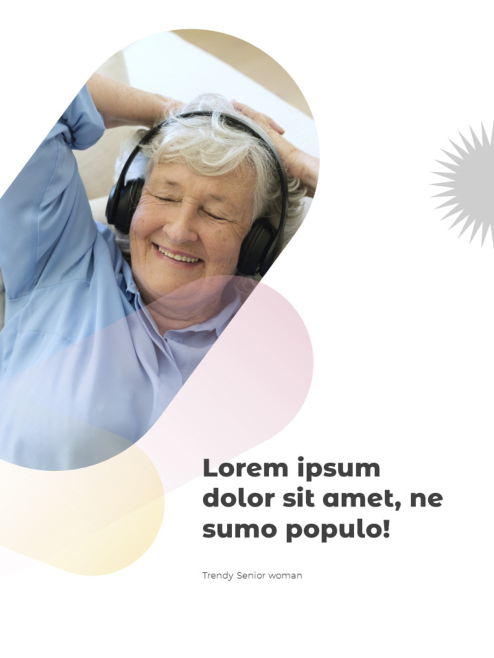 Beautiful Senior Life design presentation template