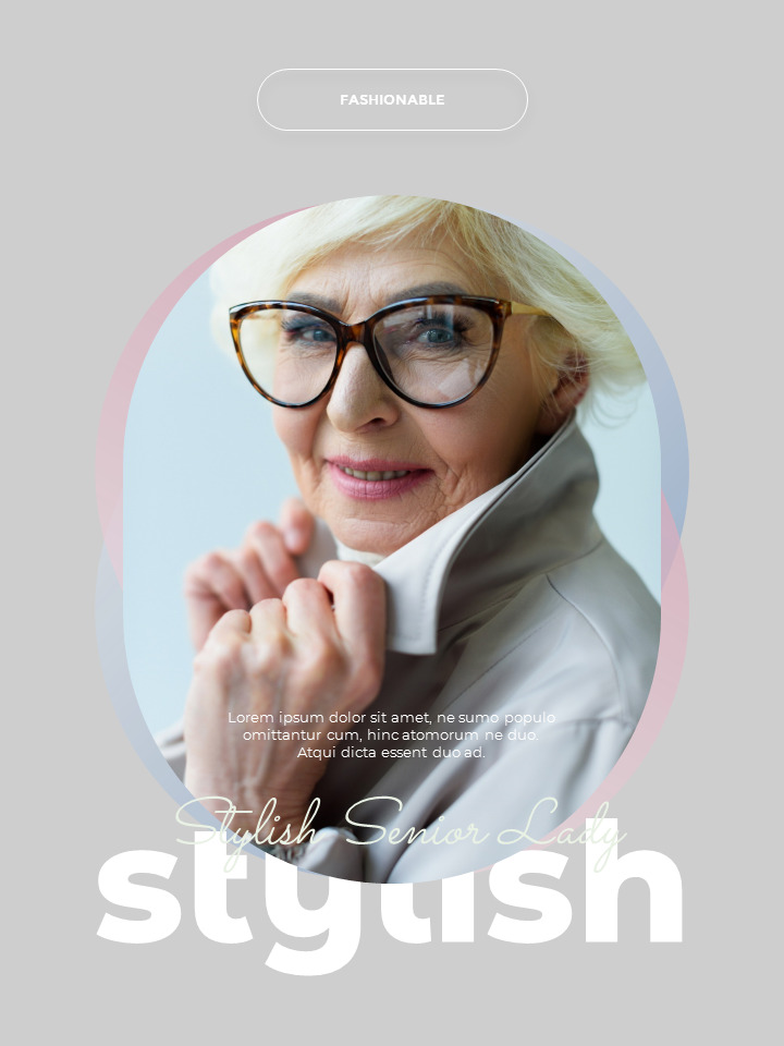 Beautiful Senior Life design presentation template