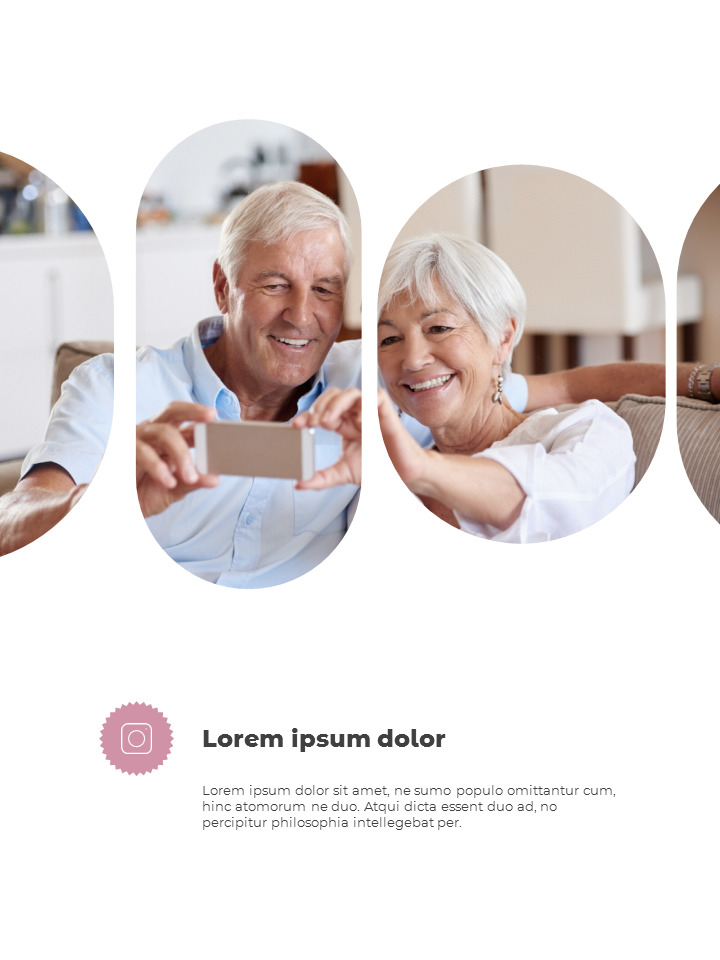 Beautiful Senior Life design presentation template