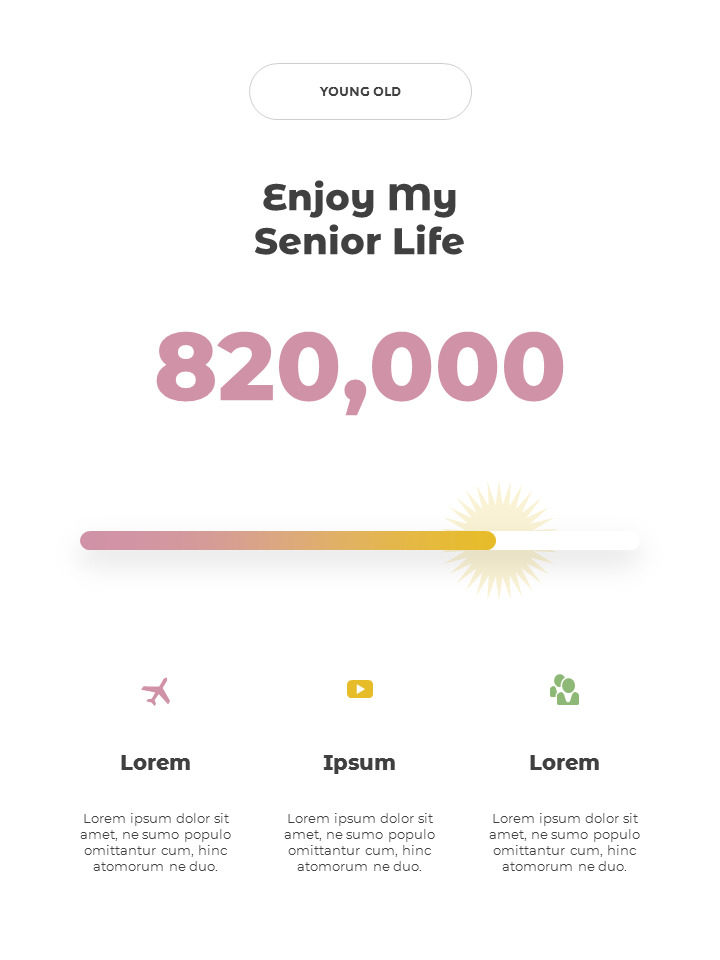 Beautiful Senior Life design presentation template