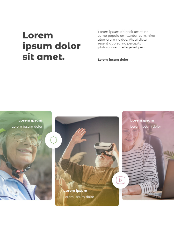 Beautiful Senior Life design presentation template