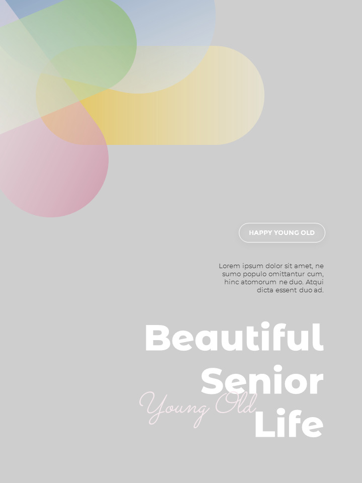 Beautiful Senior Life design presentation template