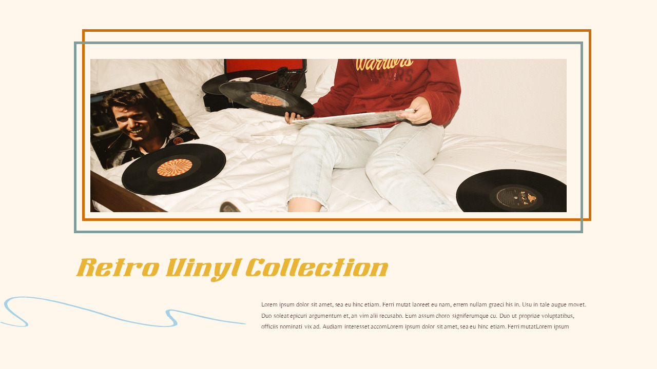 Retro Vinyl Collection Theme PPT Templates