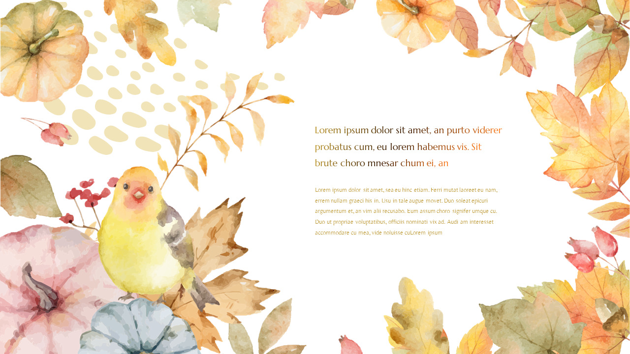 Fall Scenery with Watercolors Google Slides Themes