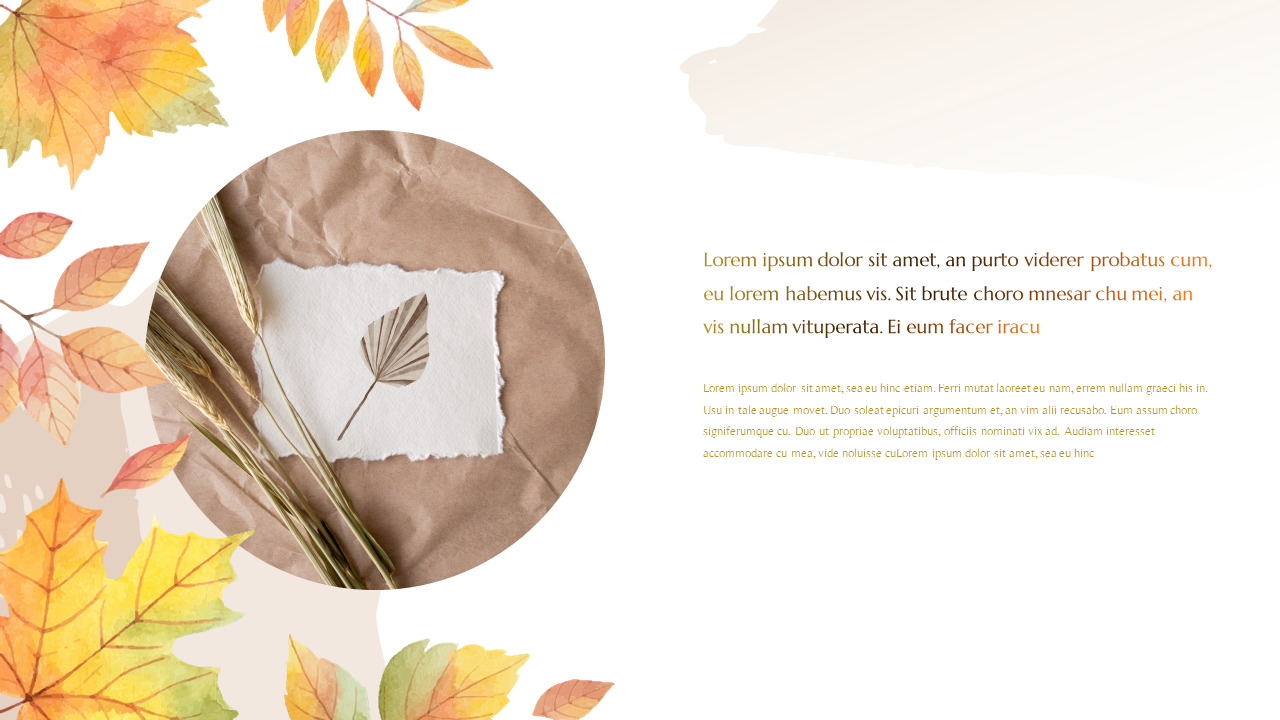 Fall Scenery with Watercolors Google Slides Themes