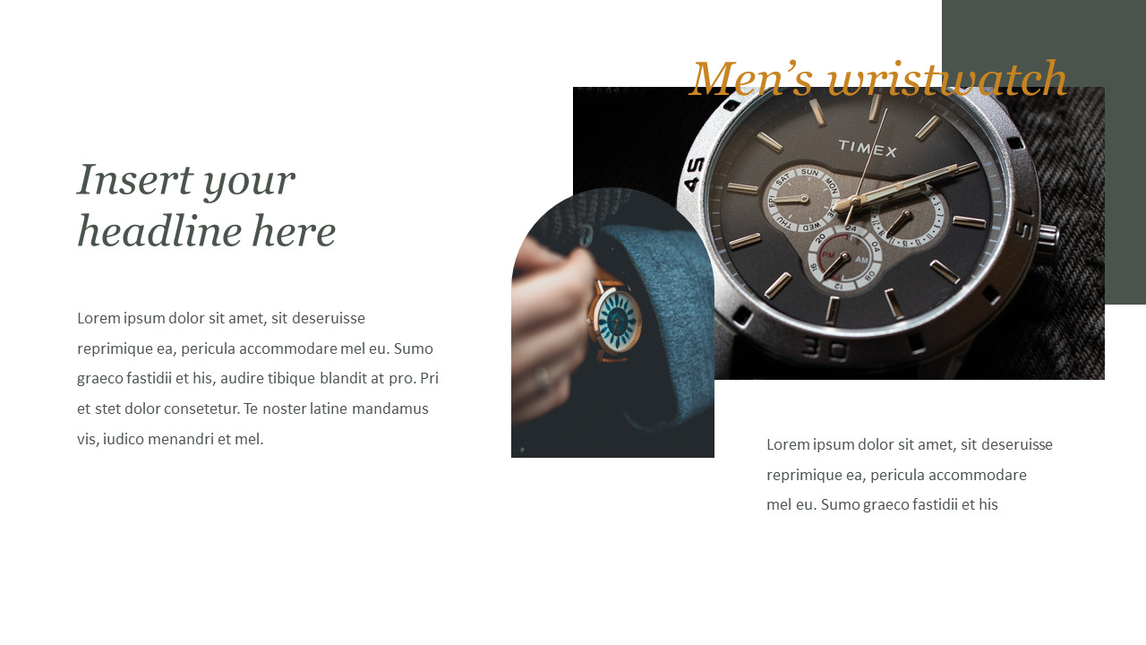 Wristwatch professional google slides presentation|Lifestyle