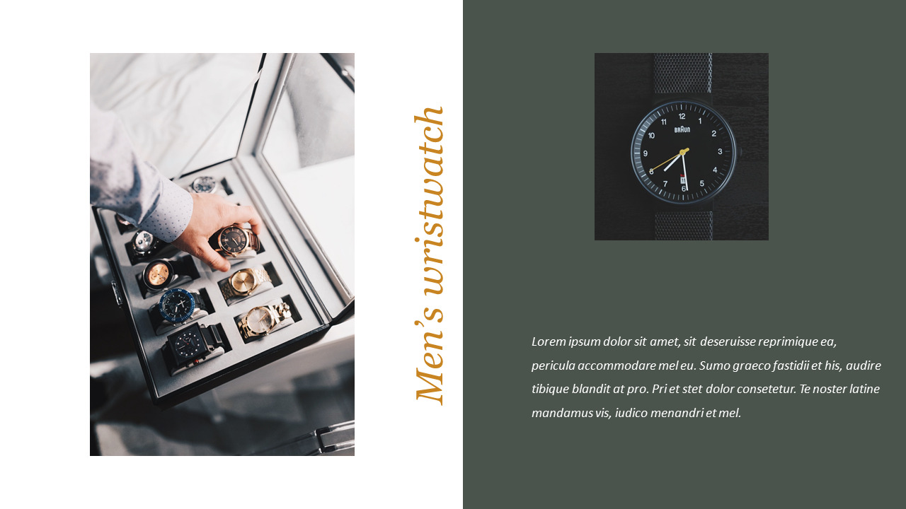 Wristwatch professional google slides presentation|Lifestyle