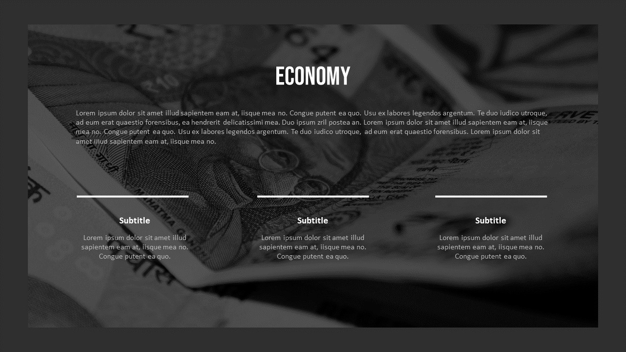 Economy elegant powerpoint templates|Finance