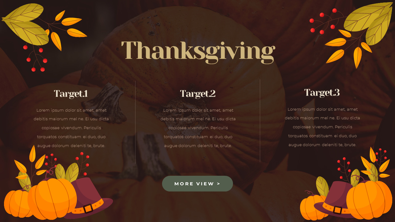 Thanksgiving Day design in powerpoint