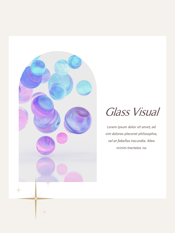 Glass Visual Design PPT Templates Simple Design