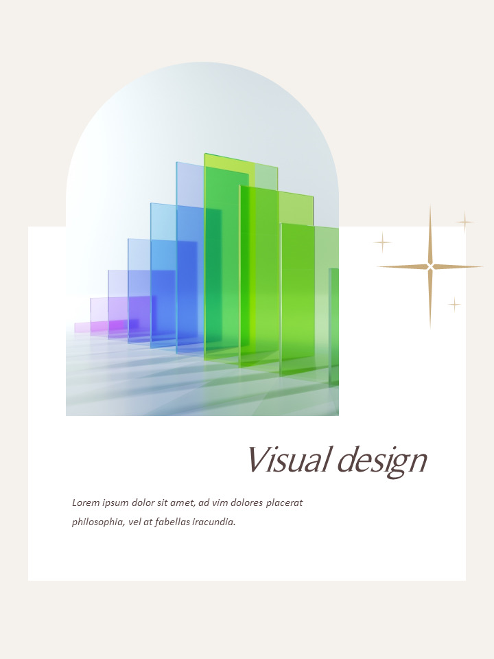 Glass Visual Design PPT Templates Simple Design