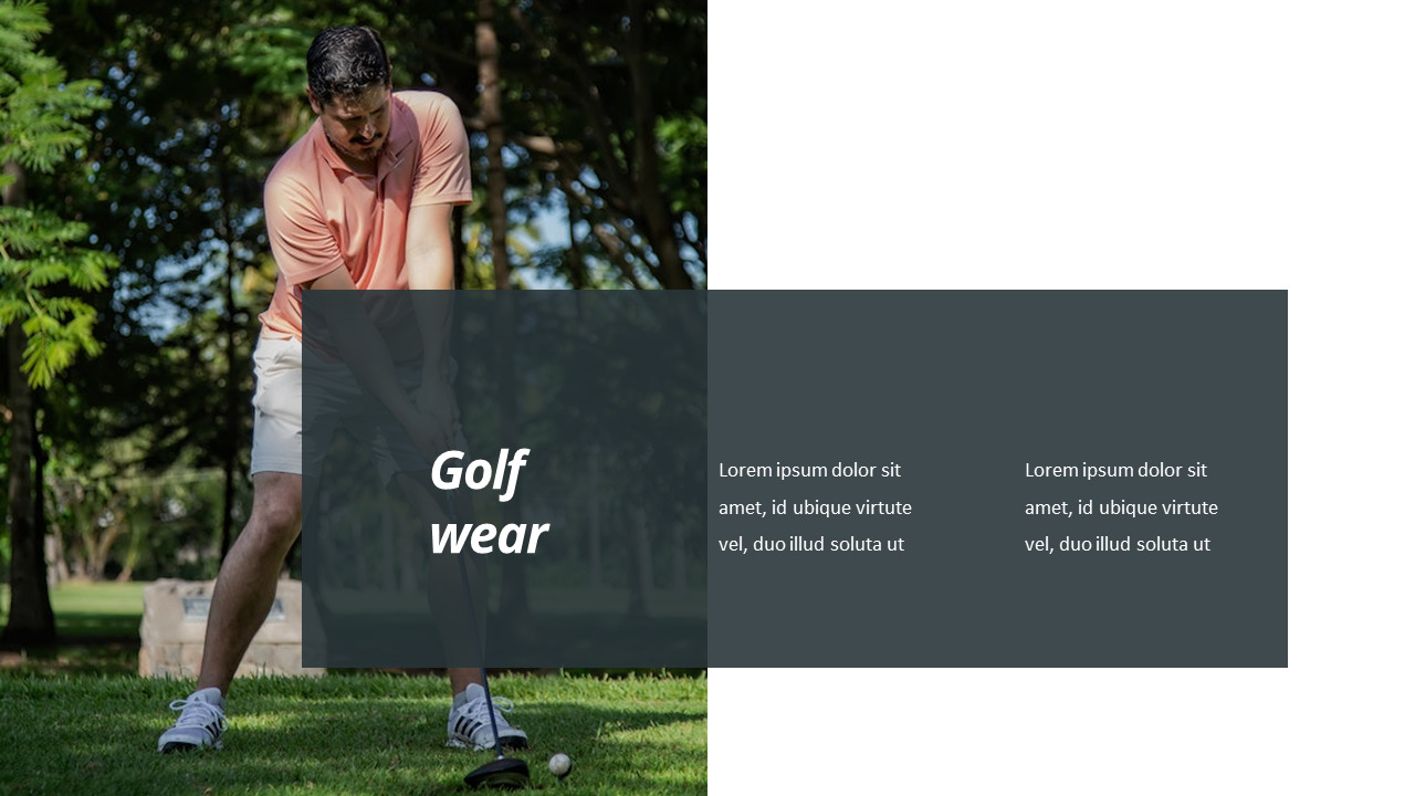 Golf Wear ppt templates powerpoint template|Business