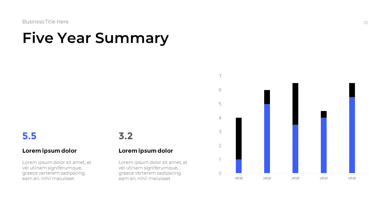 Simple Business Overview template powerpoint