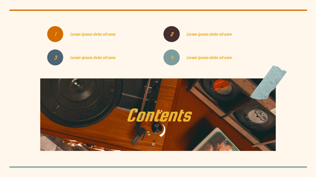 Retro Vinyl Collection Creative Google Slides