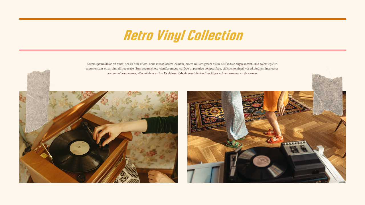 Retro Vinyl Collection Creative Google Slides