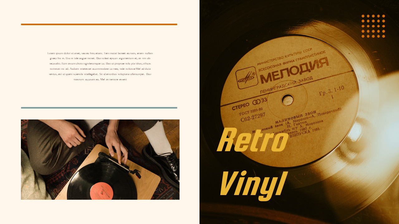 Retro Vinyl Collection Creative Google Slides