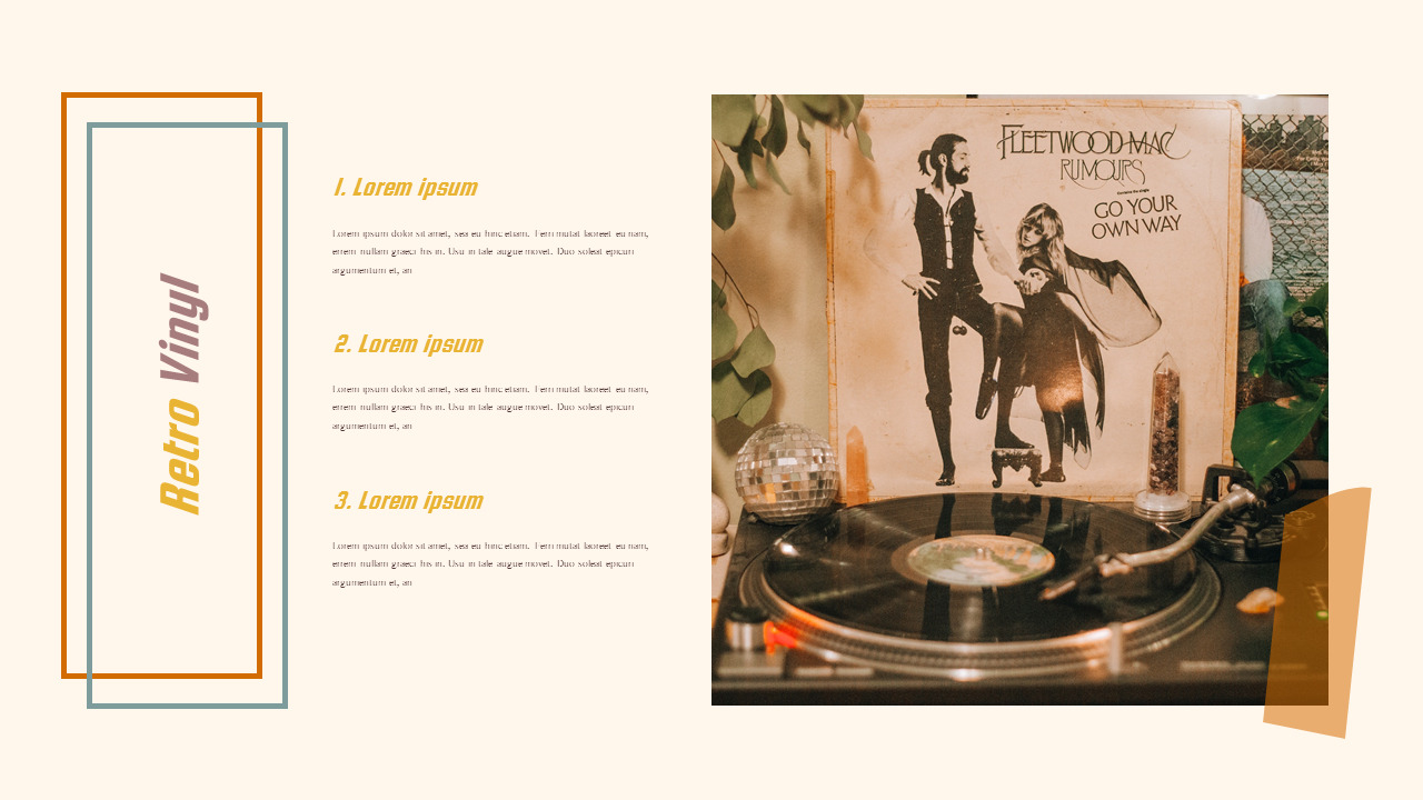 Retro Vinyl Collection Creative Google Slides