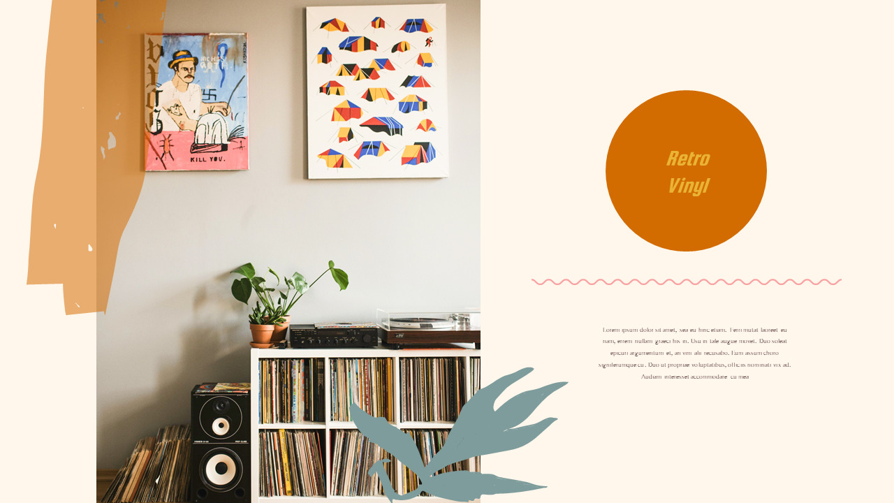 Retro Vinyl Collection Creative Google Slides