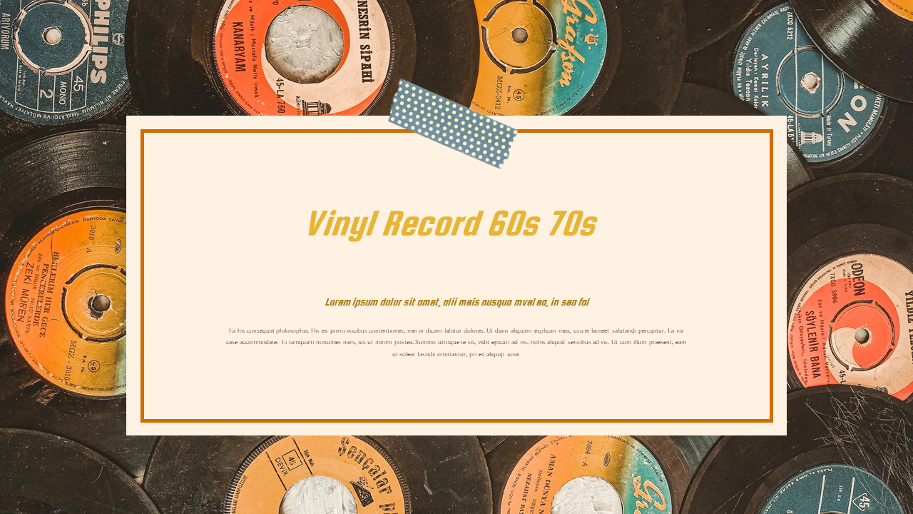Retro Vinyl Collection Creative Google Slides