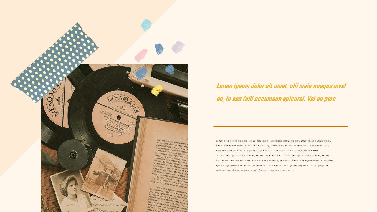 Retro Vinyl Collection Creative Google Slides