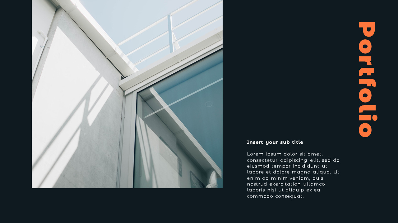 Architecture Portfolio Design idea presentation template