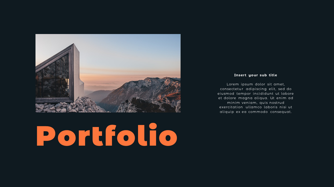 Architecture Portfolio Design idea presentation template