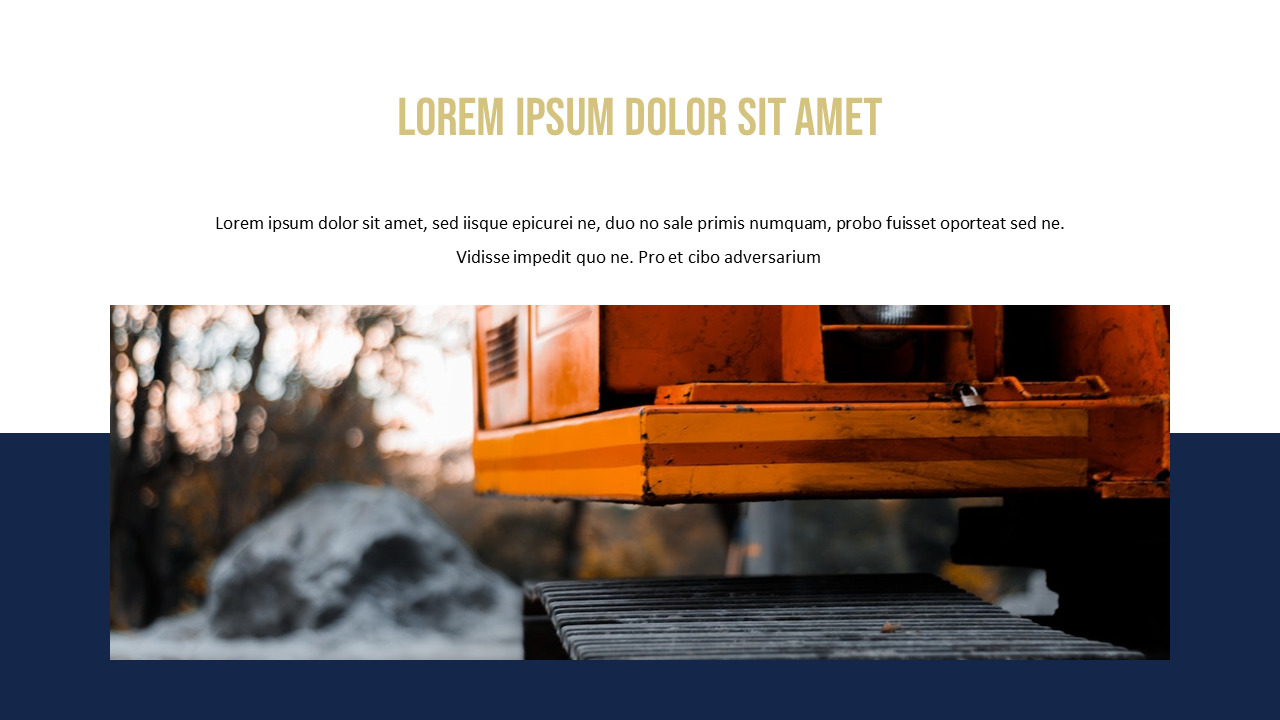 Heavy Equipment the best powerpoint templates|Construction