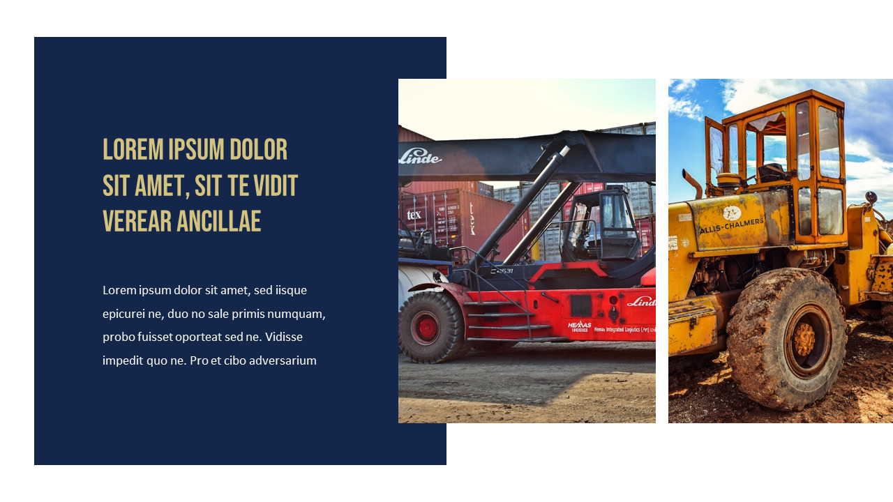 Heavy Equipment the best powerpoint templates|Construction